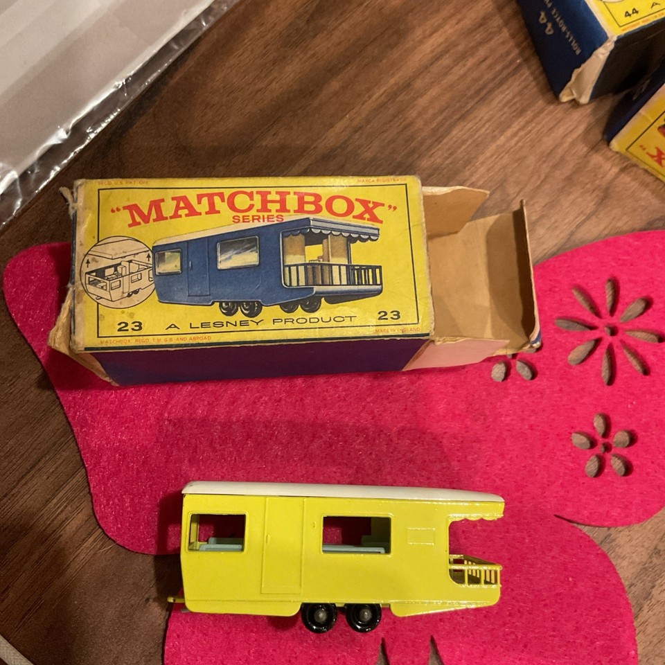 Matchbox Lesney 23d Trailer Caravan Boxed Regular Wheels | eBay
