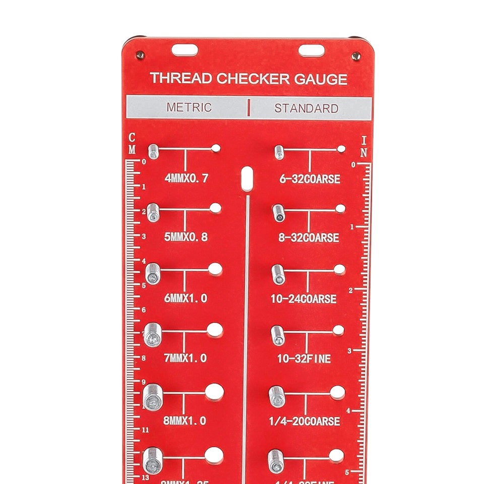 Nut and Bolt Thread Checker, Thread Identifier Gauge Inch and Metric ...