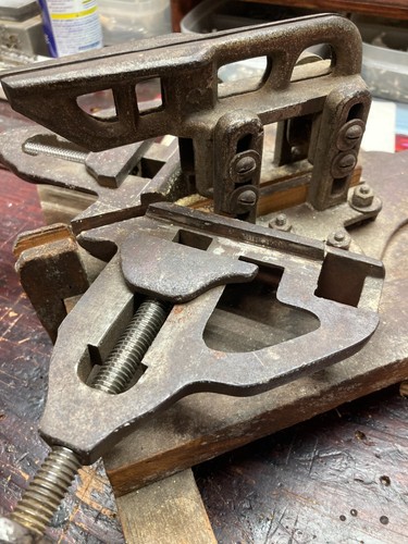 Antique Picture Frame Miter Vise/Clamp with saw guide & wooden Base | eBay