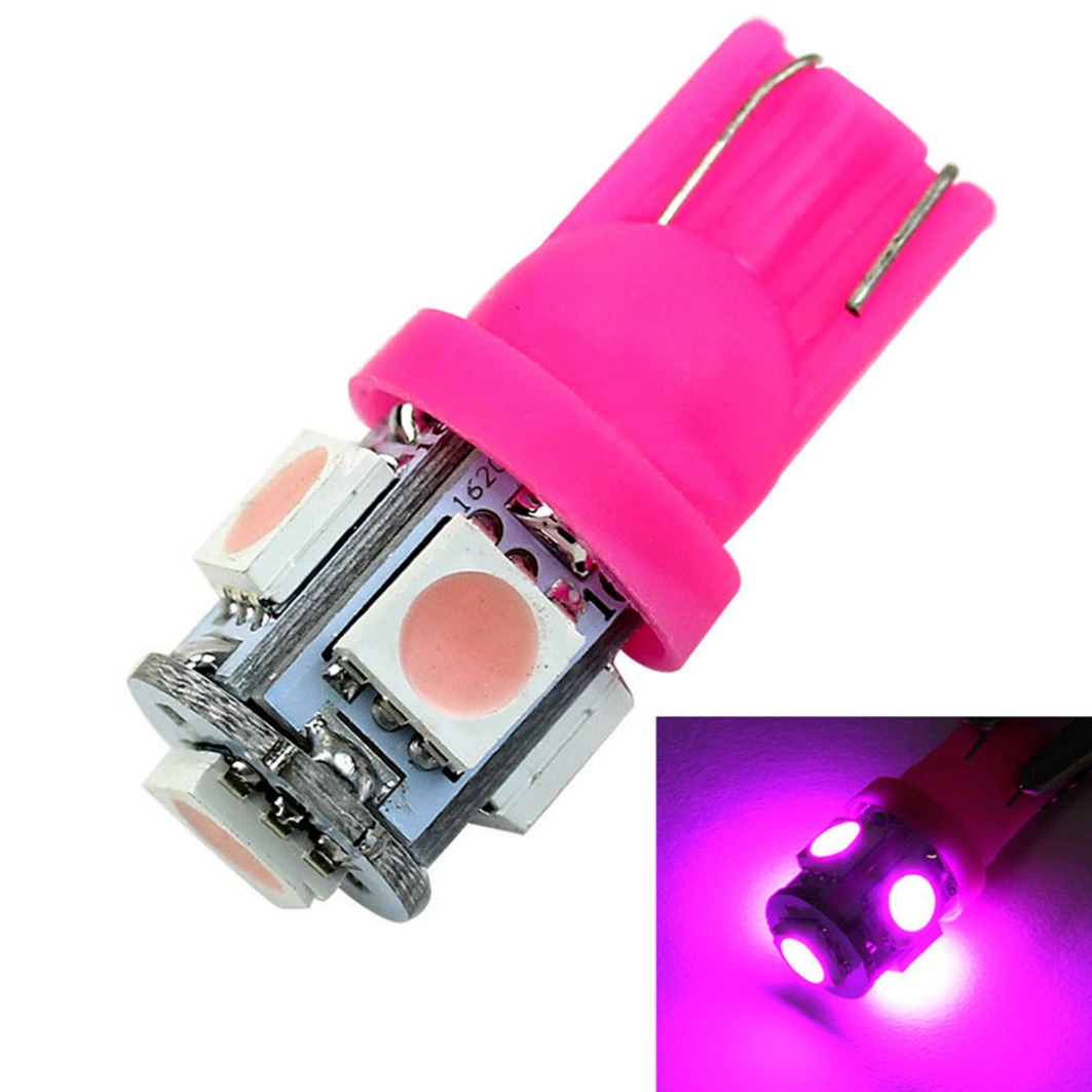 20X T10 2825 168 194 Pink/Purple 5SMD LED Interior Dome Map Reading ...