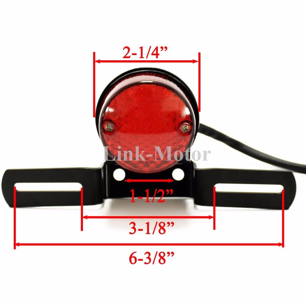 Motorcycle Rear LED Tail Brake Stop Light For Harley Chopper Bobber ...