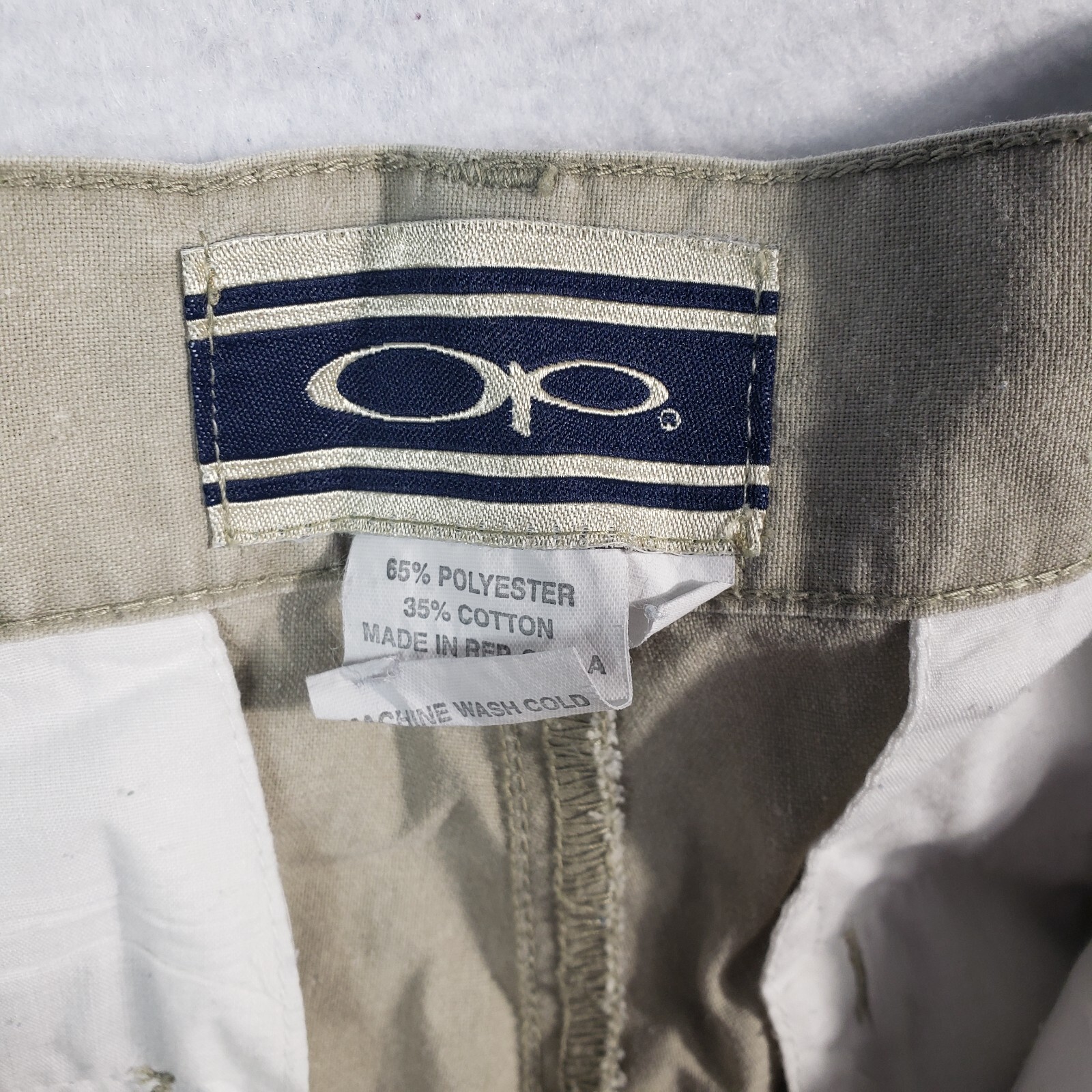 Ocean Pacific OP Mens Shorts Size 32 Khaki Tan Cargo Beach Lounge Golf ...