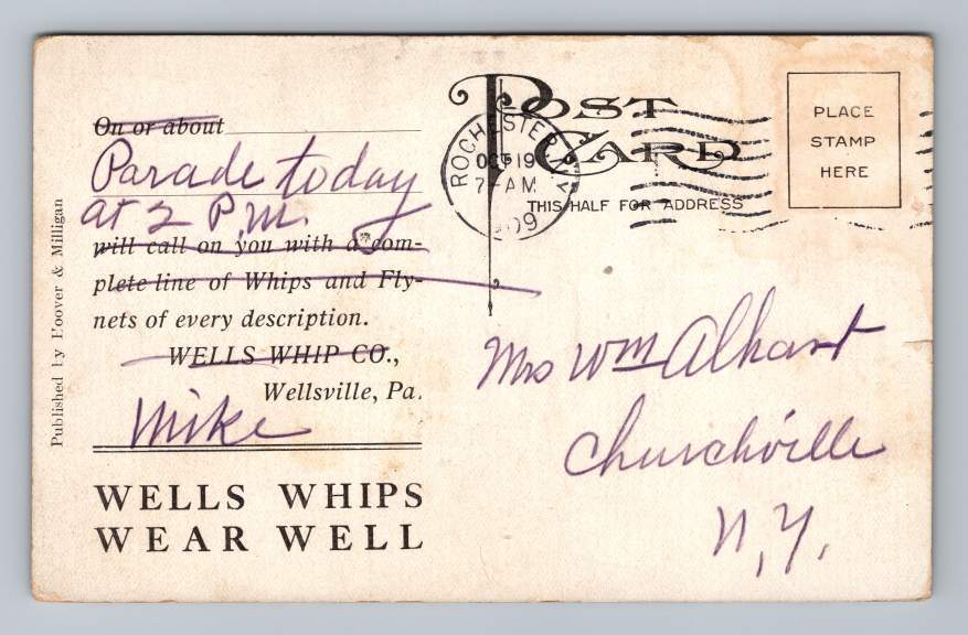 Wells Whip Co. Factory WELLSVILLE Pennsylvania Antique York County ...