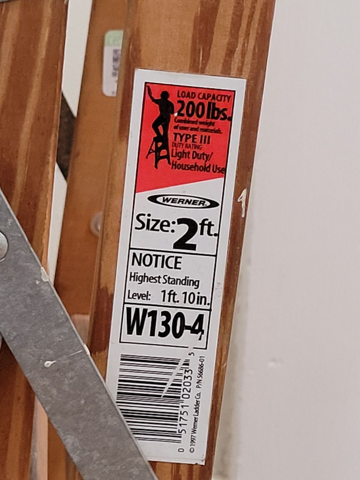 Werner Wooden 2 Foot Step Ladder Primitive Rustic Farmhouse USA Vintage ...