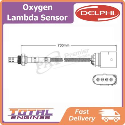 Delphi Oxygen Lambda Sensor fits Volkswagen Golf MK4 1.8L 4Cyl AGN ...