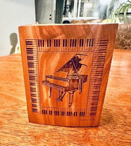 Vintage Wooden Trinket Box Albert Elovitz box with piano design Rare ...