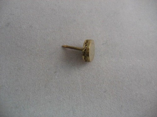 See Through Zig Zig Edge Circle Round Vintage Gold Tone Men's Tie Tack ...