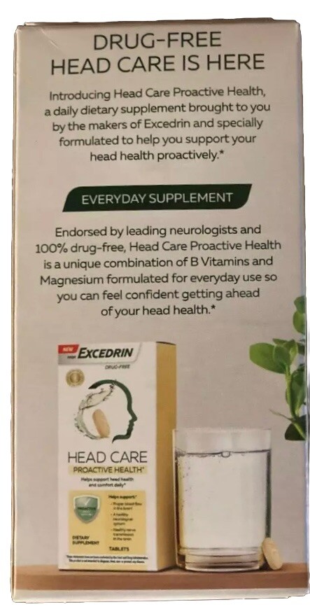 Excedrin Head Care Dietary Supplement 110 Tablets EX 10/2024 FREE FAST ...