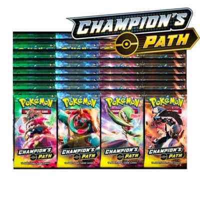 36 POKEMON CHAMPION'S PATH BOOSTER PACKS (BOOSTER BOX) FACTORY SEALED ...