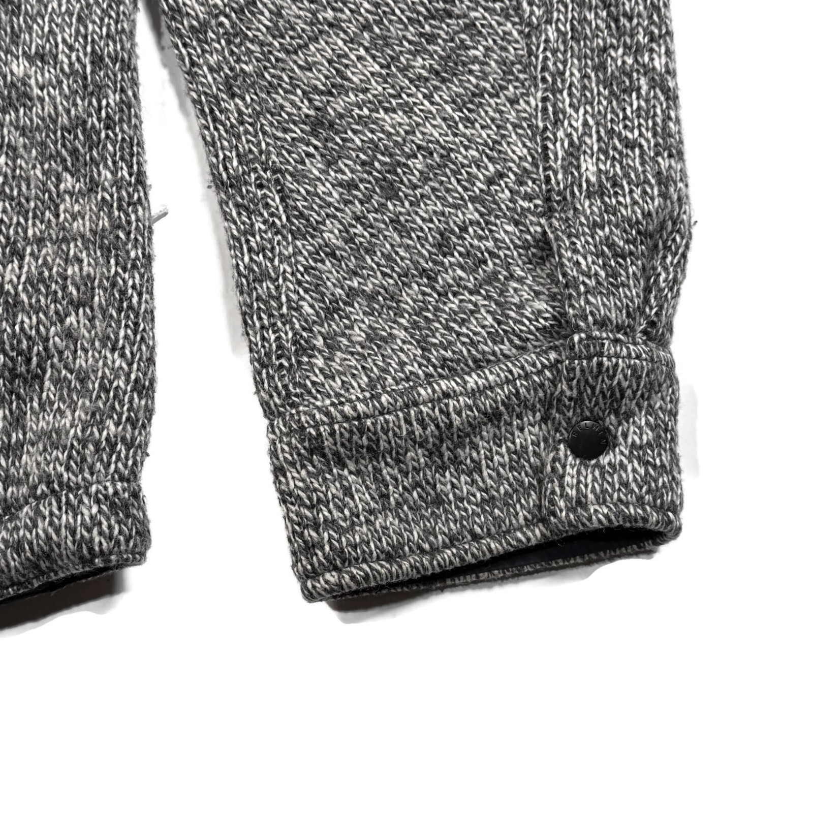 Relwen Bonded Rag Wool CPO Snap Jacket Mens 2XL Marled Gray Wool Blend ...