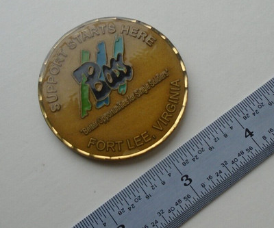 SUPPORT STARTS HERE MWR BOSS FORT LEE, VIRGINIA CHALLENGE COIN | eBay