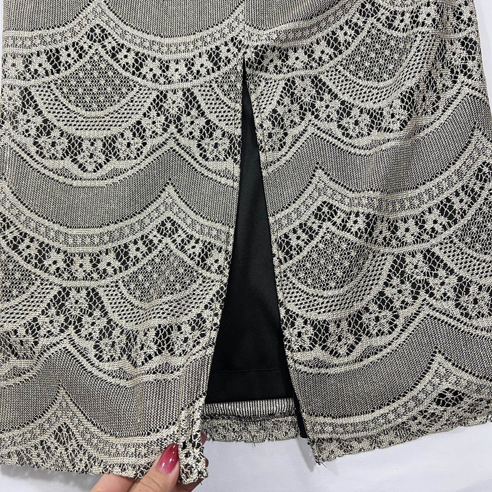 S.L. Fashions Formal Maxi Vintage Slit Back Hem Lace … - Gem