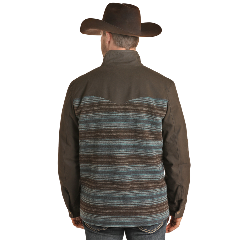 Powder River® Men's Brown Wool Serape Canvas Jacket PRMO92RZZ8-22 | eBay
