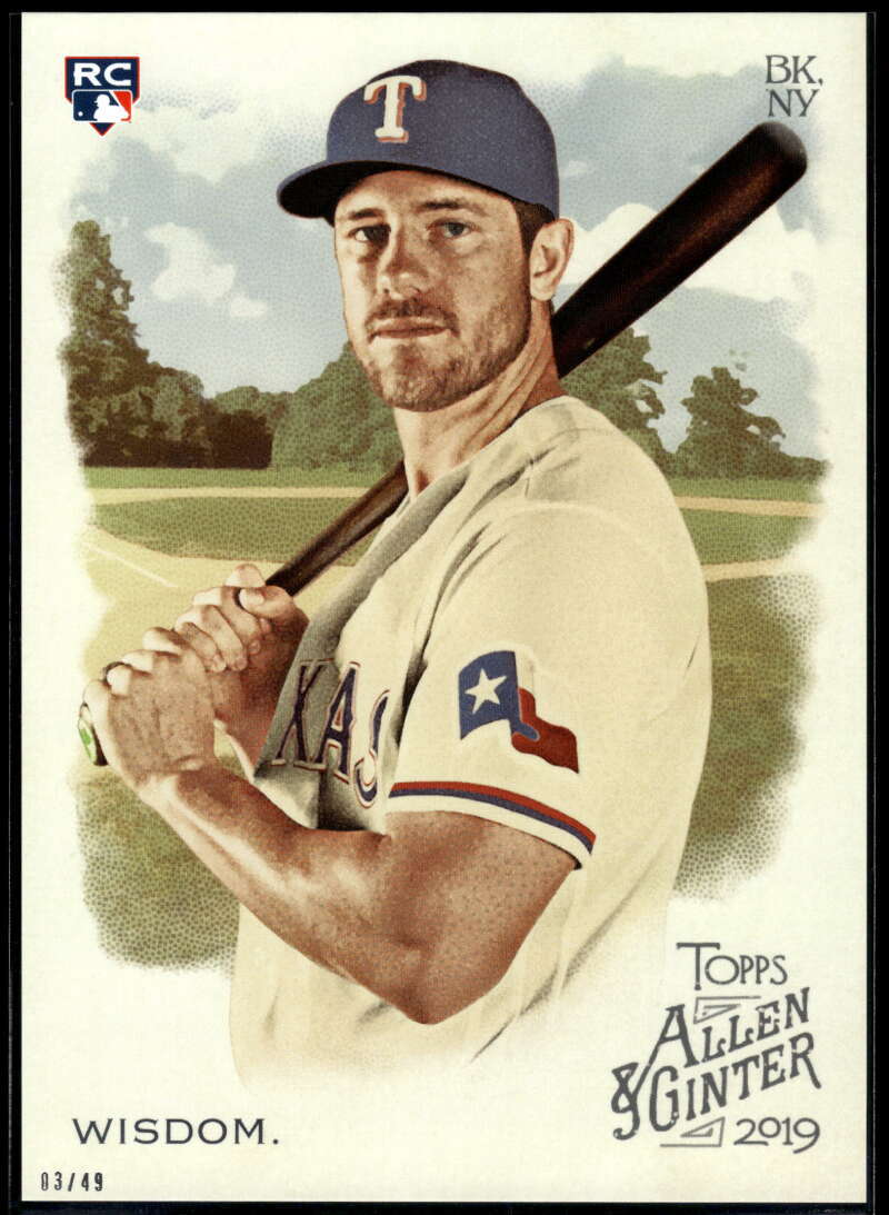 Patrick Wisdom 2019 Allen and Ginter 5x7 #211 3/49 Rangers | eBay