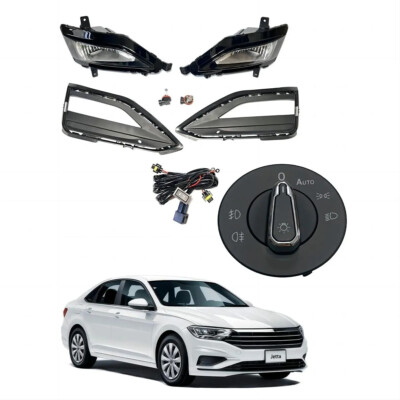 For JETTA MK7 2019-2021 Front Fog Lights with Wiring Harness and Switch ...