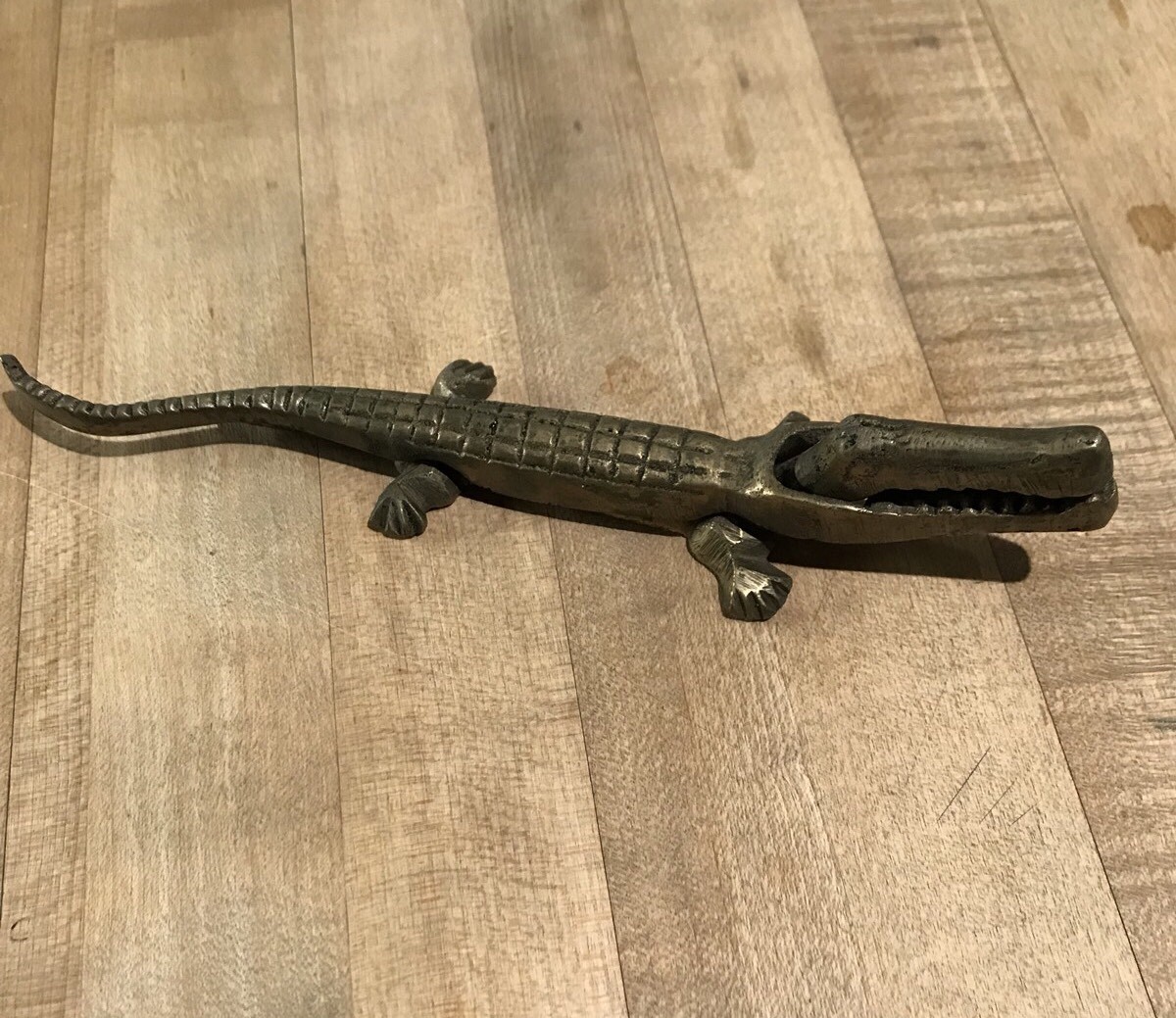 HEAVY SOLID BRASS CROCODILE ALLIGATOR NUTCRACKER | eBay