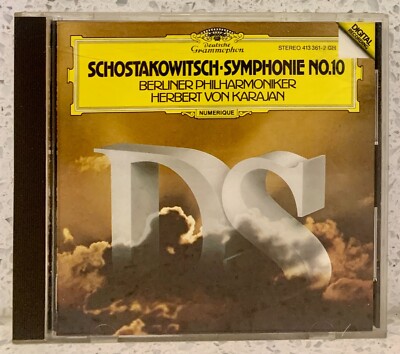 SHOSTAKOVICH Symphony 10 (CD, DG) Herbert von KARAJAN Berlin ...