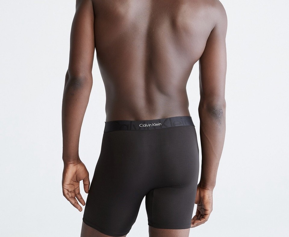 Calvin Klein Men underwear-Long Boxer Brief-Black--S-- Embossed Icon ...