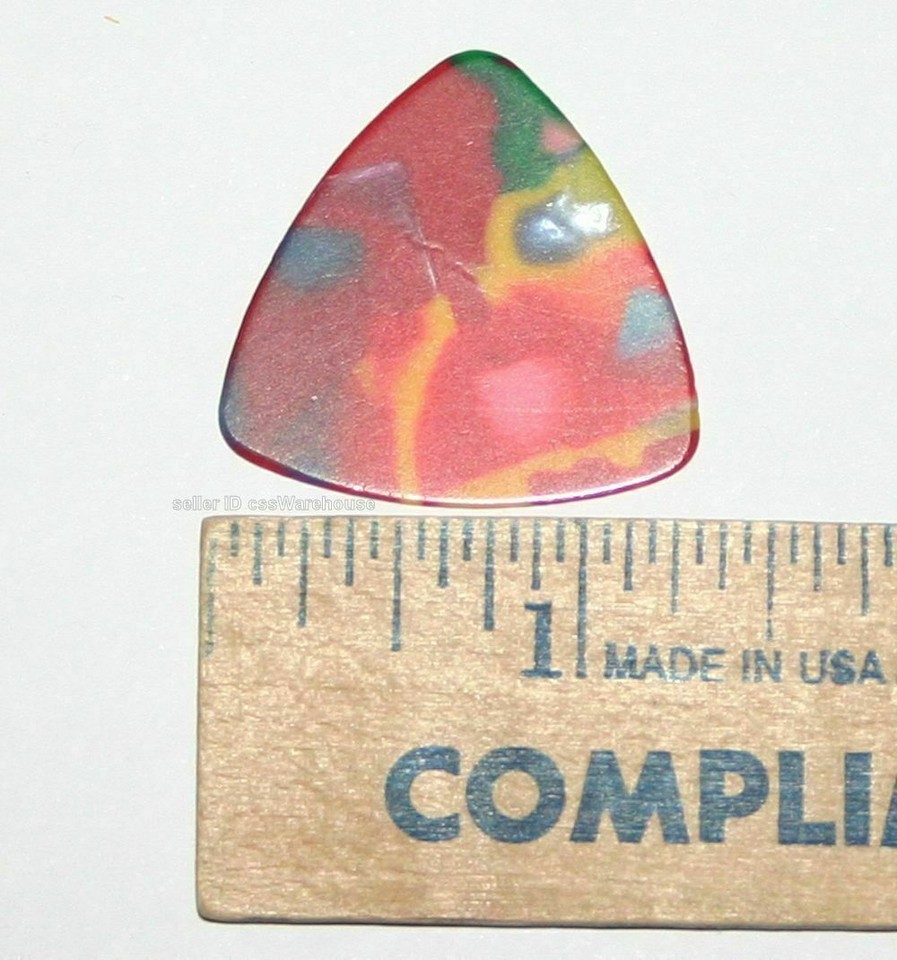 Vintage Multi-Color Swirled Design Red Guitar Pick Plectrum - Made in ...