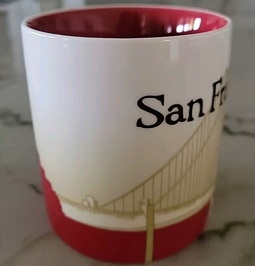 Starbucks Coffee Mug San Francisco 2008 Cup Collector Series Red ...