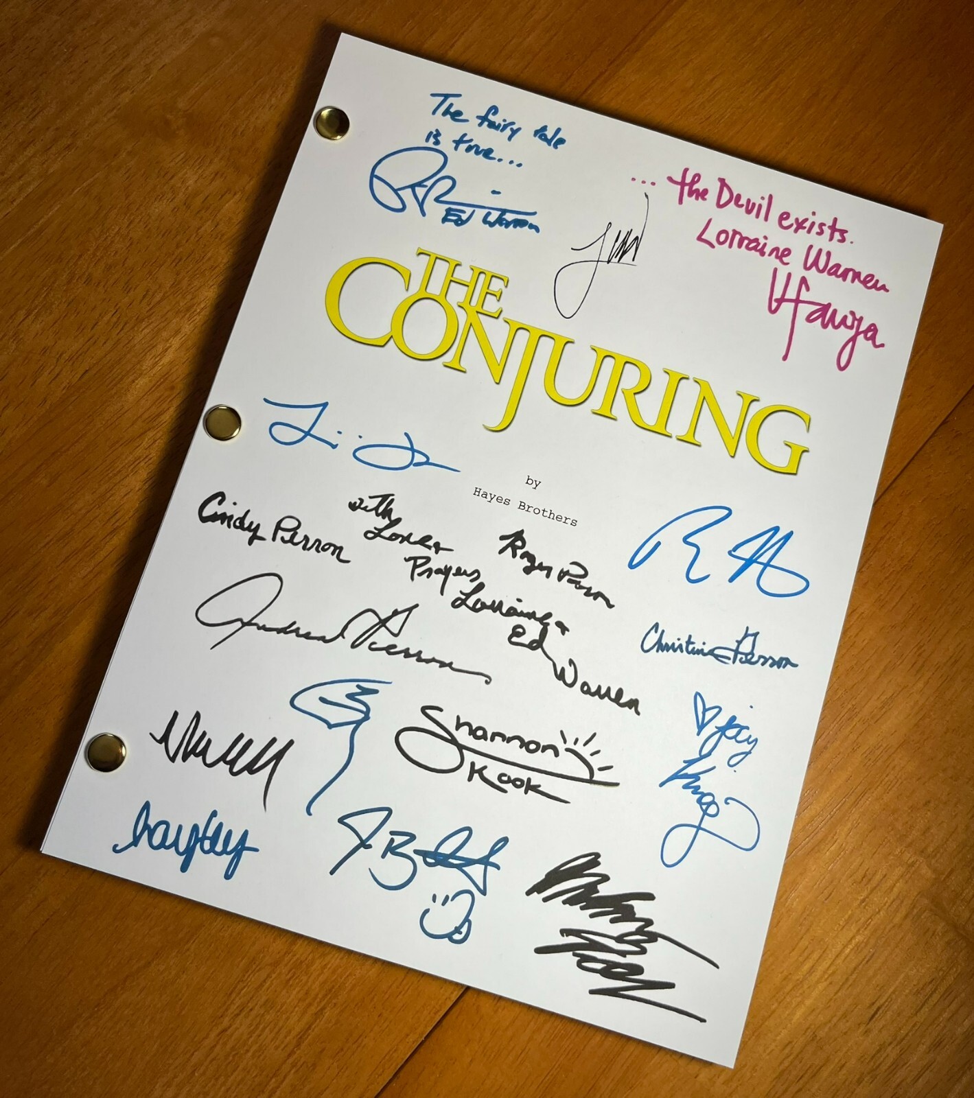 The Conjuring Script Signed- Autograph Reprints- 113 Pages-Ed ...
