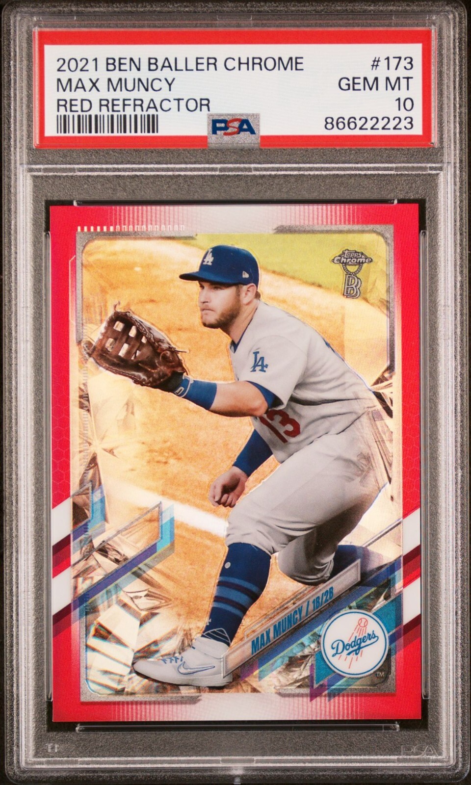 2021 Topps Chrome Ben Baller Edition - Red Refractor #173 Max Muncy /5 ...