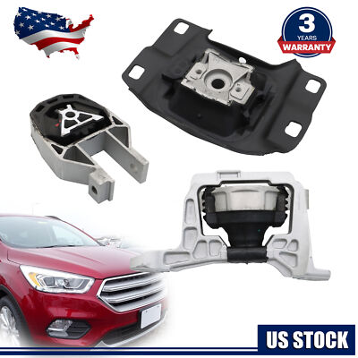 3* Engine Mount Set For 2013 2014 2015 2016 2017-2019 Ford Escape 1.5L ...