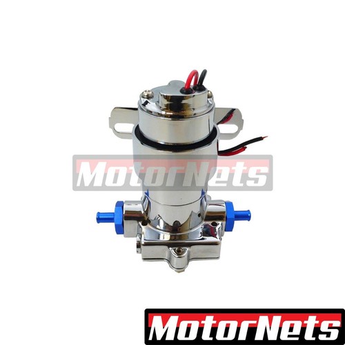 Universal Chrome Aluminum Electric Fuel Pump 100 GPH 7 PSI Blue Chevy ...