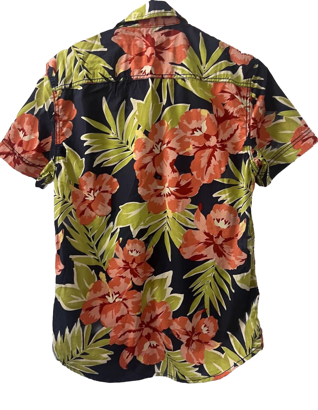 Hawaiian shirt for men Medium Cali Whoou Cotton Navy Green Red | eBay
