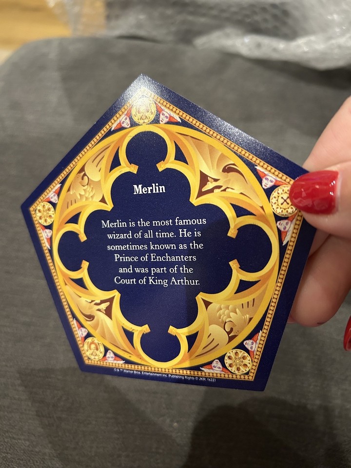 MERLIN Harry Potter Chocolate Frog 3D Wizard Card Lenticular Pentagon ...