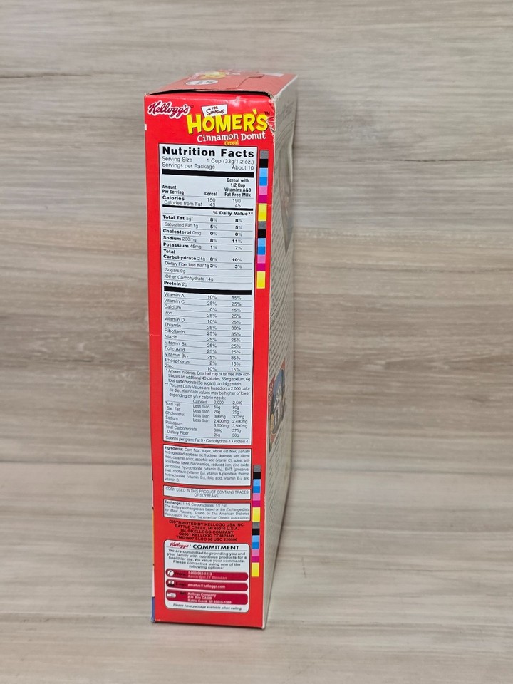 Kellogg's The Simpsons Homer's Cinnamon Donut Cereal Limited Edition ...