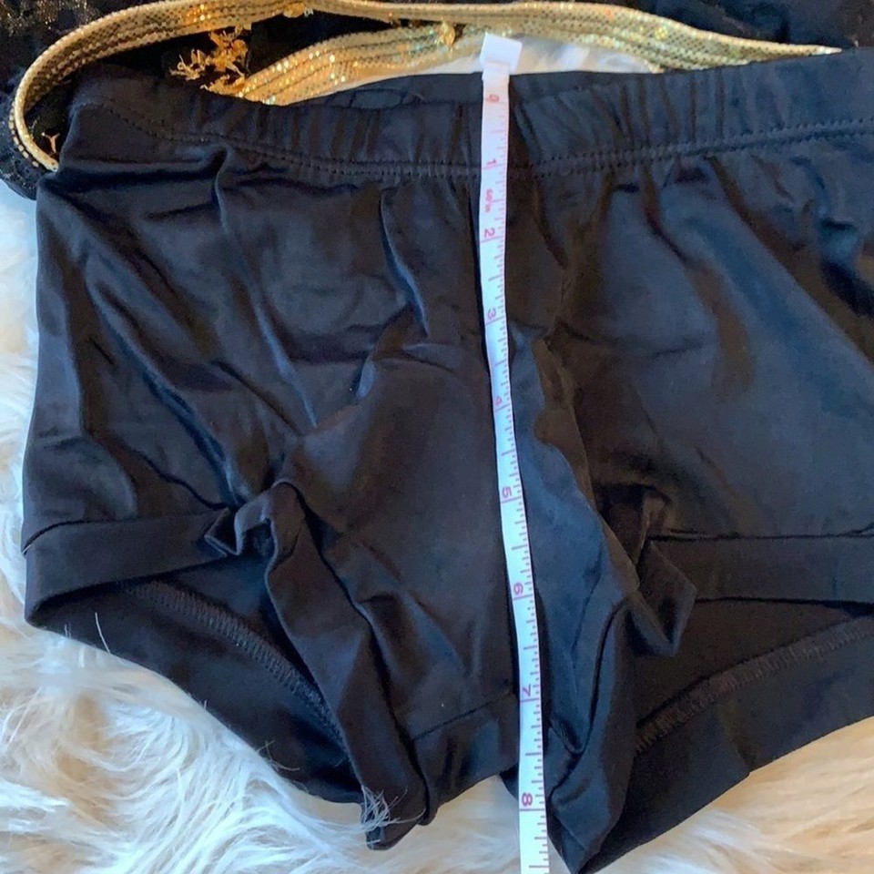 Belly Dance Spanish Arabian Style Black and Gold two piece Costume | eBay