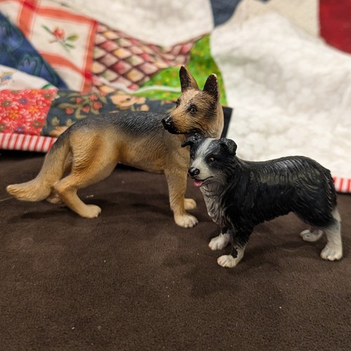 Schleich Dog German Shepherd Border Collie Toy Figure Lot Of 2 | eBay