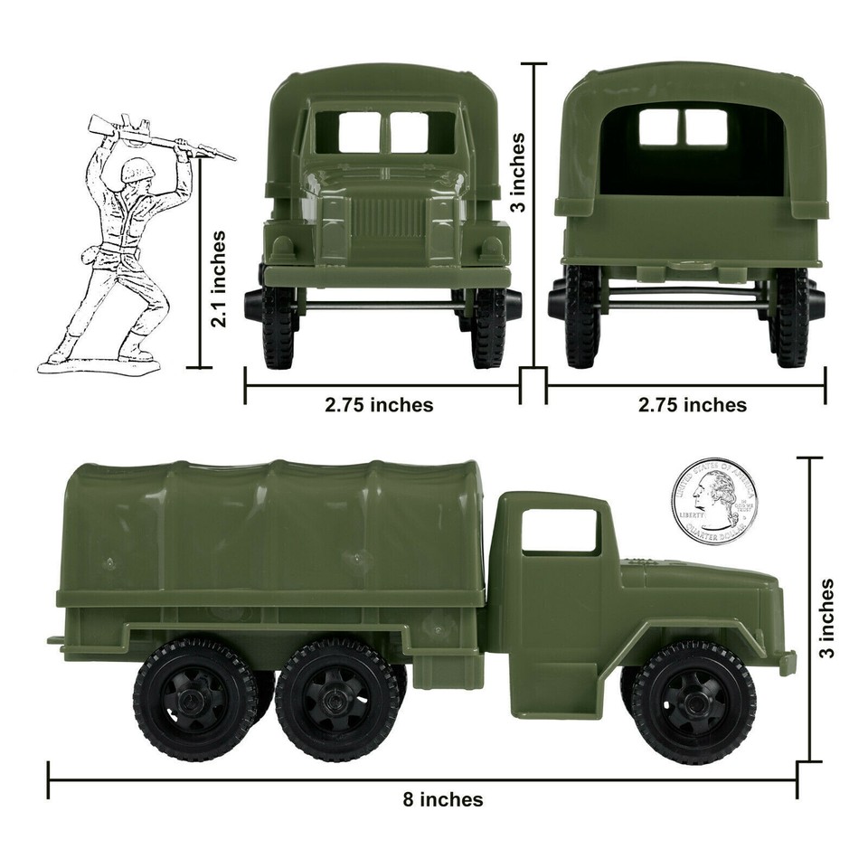 Tim-Mee Processed Plastic 2 1/2 ton plastic army truck, 1/32 for toy ...