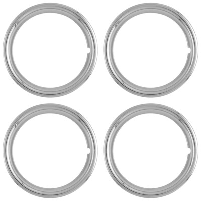 4 NEW 14" CHROME Steel Wheel Trim Rings Beauty Rims Glamour Ring Rim ...