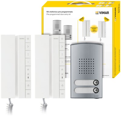 VIMAR ELVOX K40542.E2 Kit citofonico bifamiliare Voxie 40542+40142 | eBay