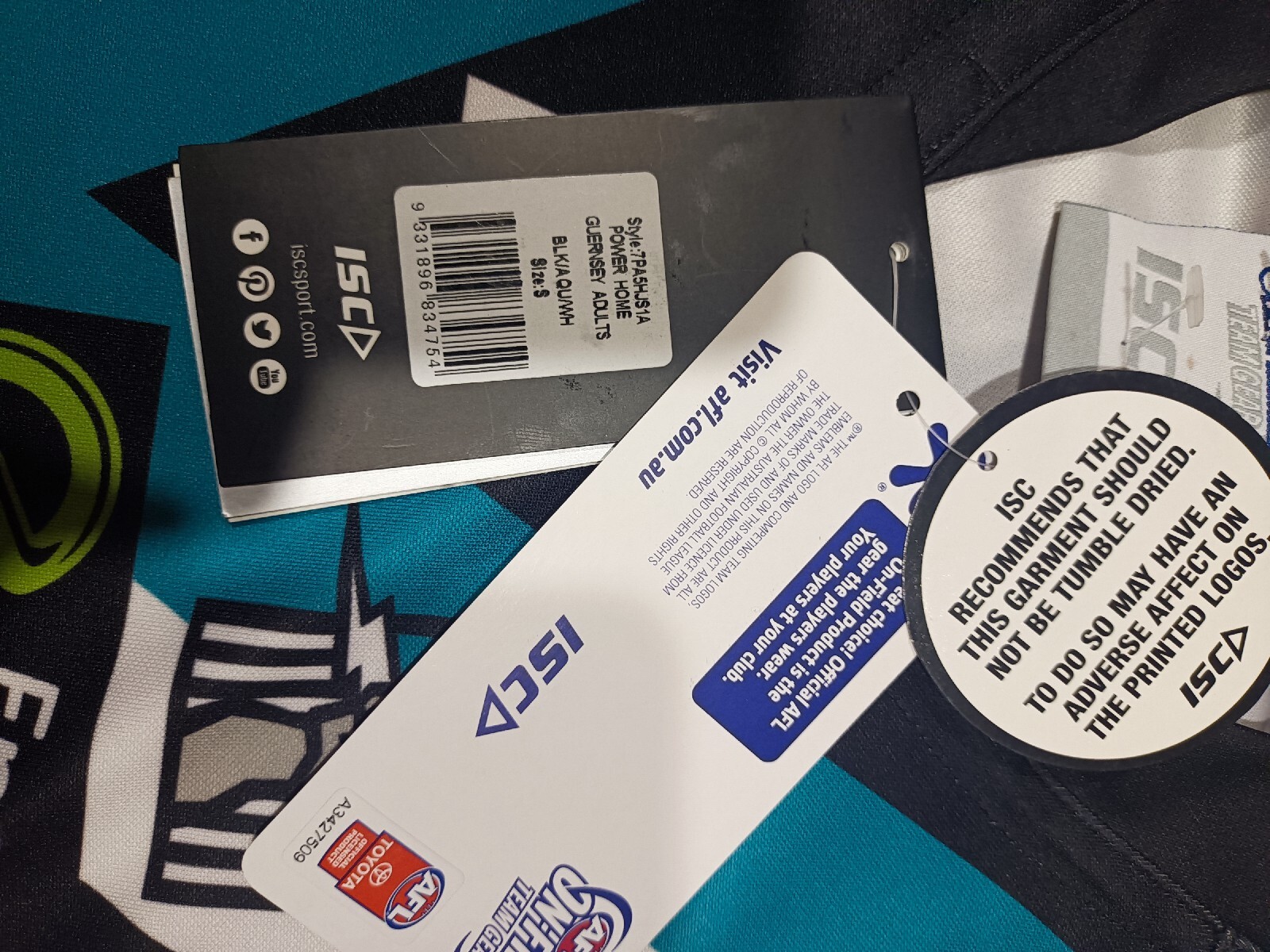 PORT ADELAIDE GUERNSEY AFL ISC BRAND NEW WITH TAGS SIZE S ADULT RRP ...