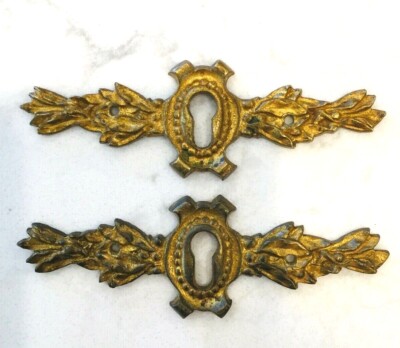 Antique KBC 1895 Keeler Brass Key Hole Covers /Escutcheons | eBay