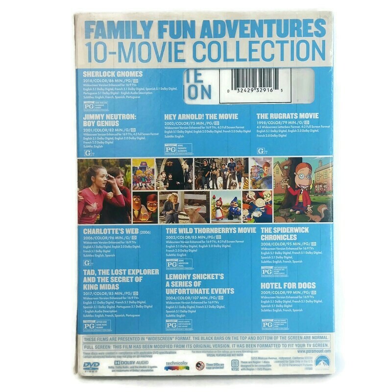 Family Fun Adventures 10 Movie Collection NEW SEALED DVD With Slipcover ...