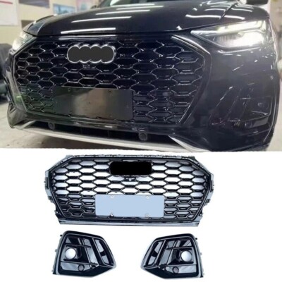 Radiator Grille Black for Audi Q5 Upgraded SQ5 2021-2022 Honeycomb ...