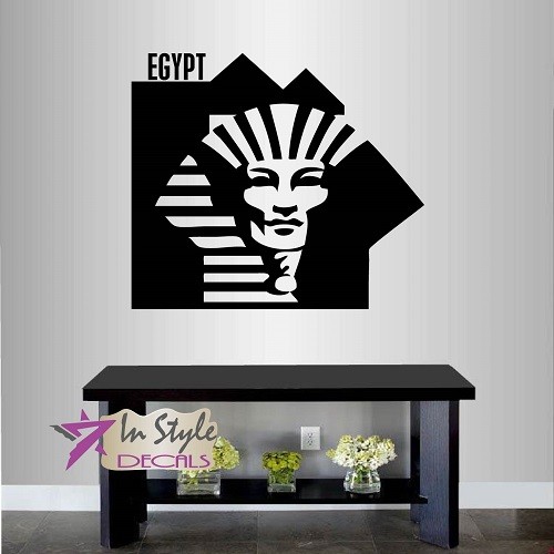 Vinyl Decal Egypt Pharaoh Face Tutankhamun Ancient Culture Wall Sticker ...
