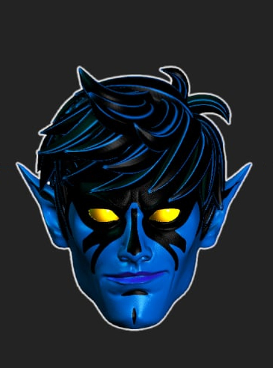 Nightcrawler X-Men 97 Ver B 1:12 scale custom unpainted Head 6" Action ...