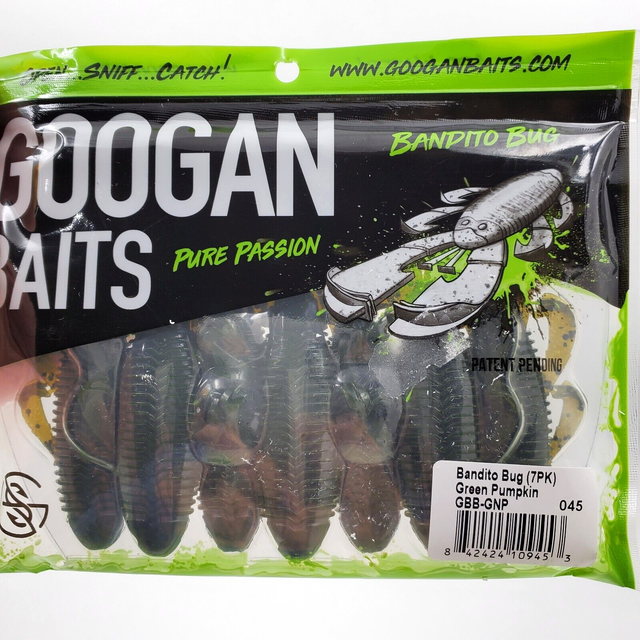 Googan Baits Bandito Bug 4 Inch Soft Plastic Creature Bait 7pk - Green ...