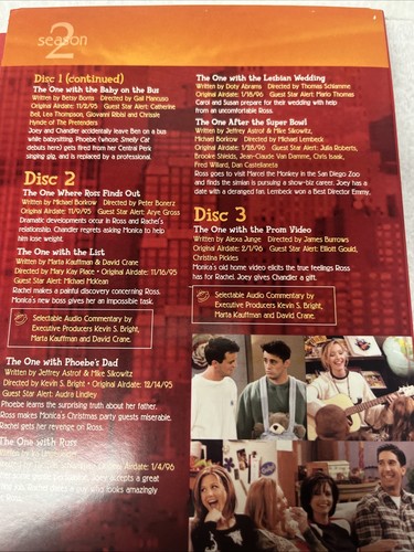 Friends - The Complete Second Season (DVD, 2002, 4-Disc Set, Four Disc ...