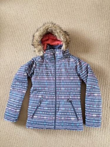 Girl's ROXY Ski Jacket 14-15 Years 14 XL/TG/EG- Blue multicolour | eBay UK