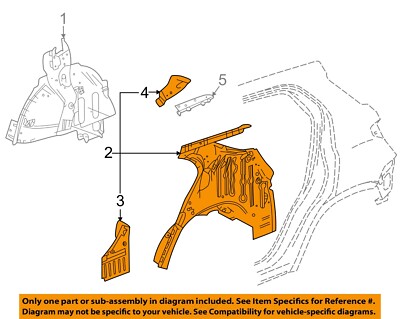 GM OEM 2018 Equinox Quarter Panel Inner Structure-Wheelhouse Assy ...