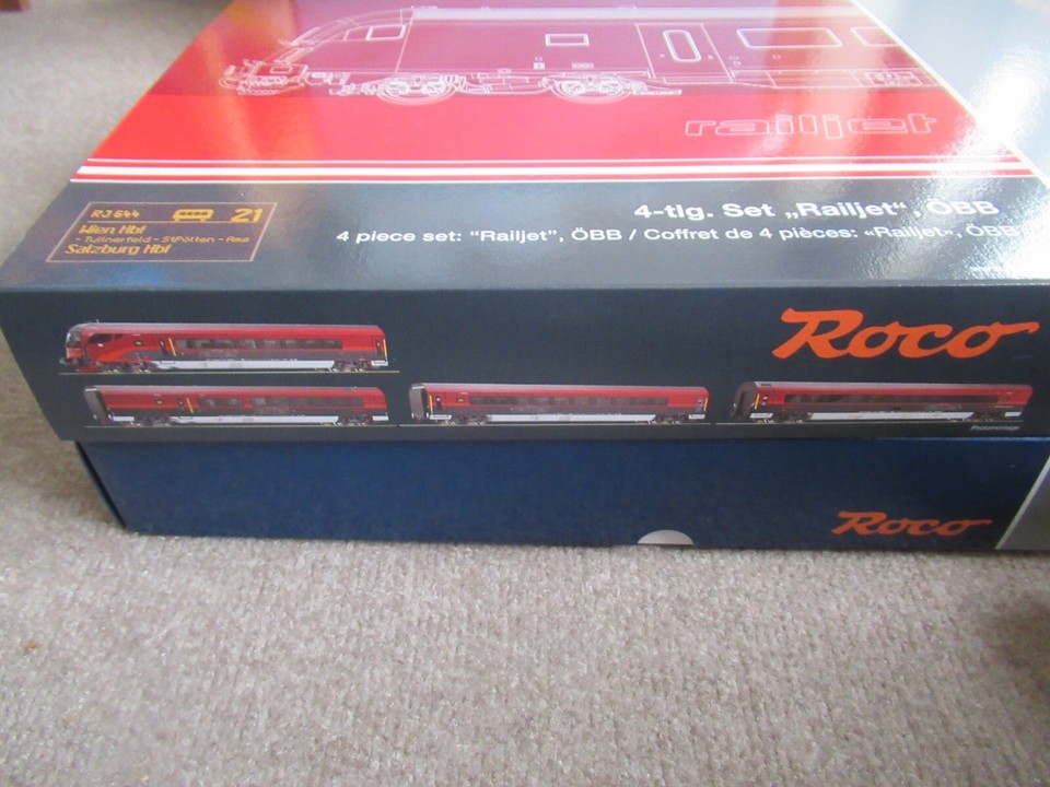 Roco OBB Railjet Passenger Car Set 74037 HO Scale DC 9005033740375 | eBay