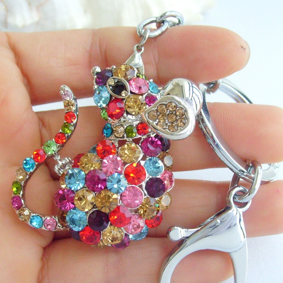 Austrian Crystal Animal 1.97" Mouse Rat Keychain Pendant K03276 | eBay