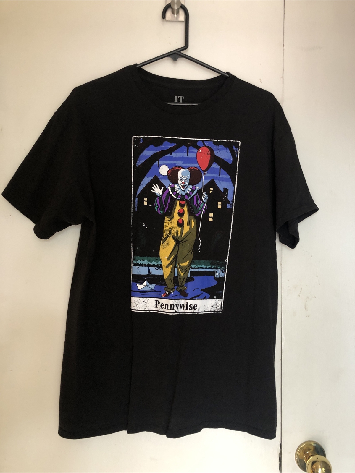 IT Original Pennywise Black Horror Movie T-Shirt L Of… - Gem