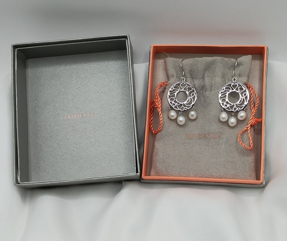 Tiffany & Co. Iridesse Pearl Circle Drop Silver Earrings with Box ...
